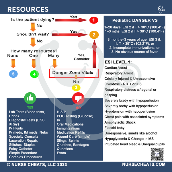 ESI Triage Badge Buddy for ER Nurses