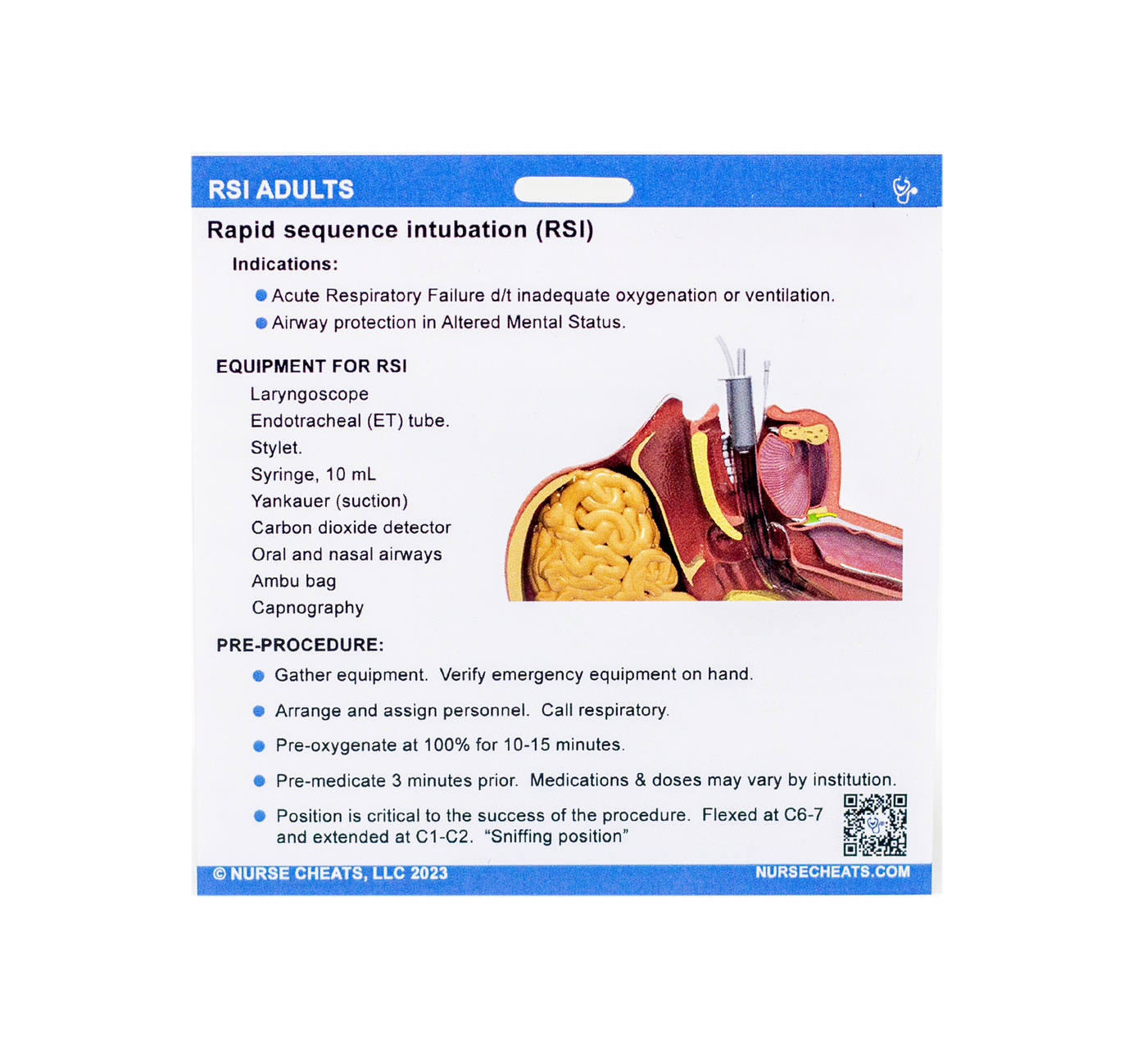 Rapid Sequence Intubation (RSI) badge for nurses