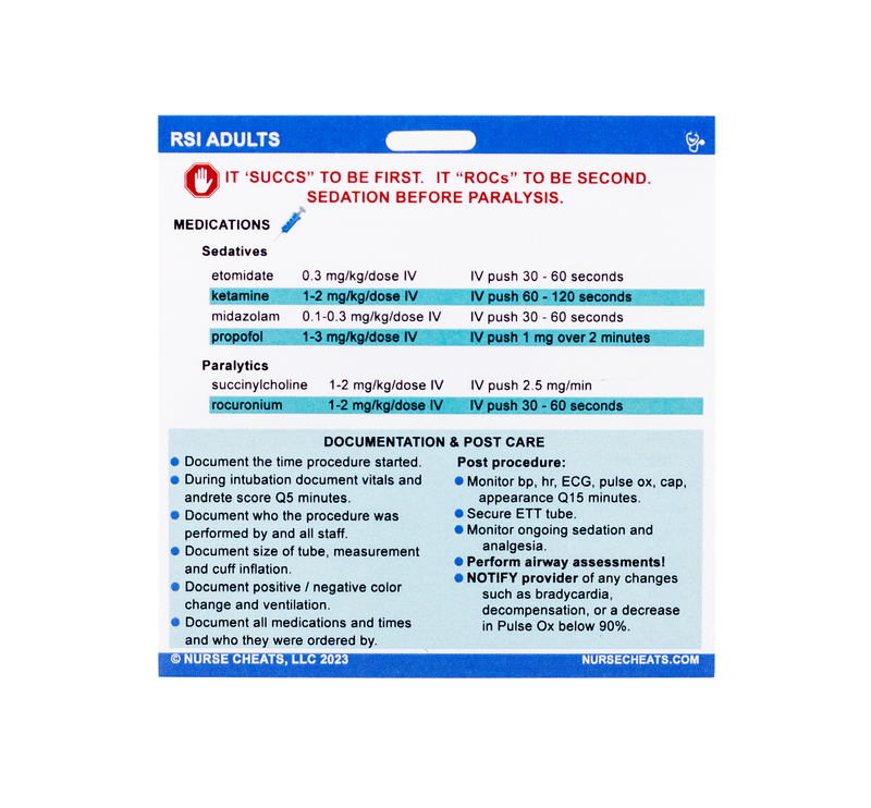 Rapid Sequence Intubation (RSI) badge for nurses
