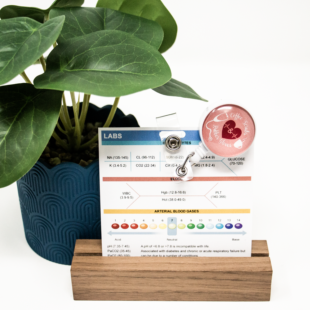 Lab Values Badge Buddy for Nurses